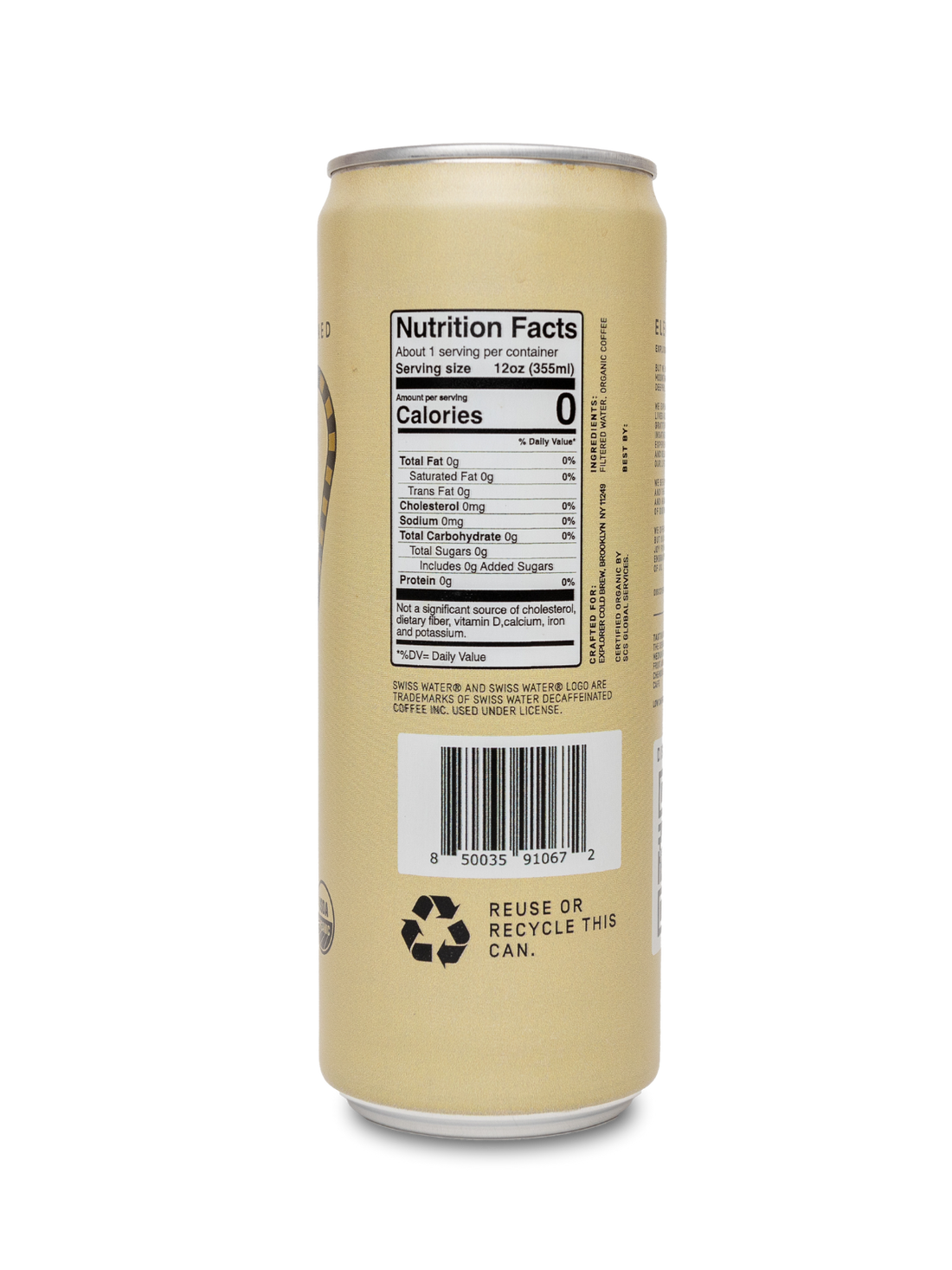 Cold Brew | Choose Your Caffeine Level | Unsweetened 12-Pack – Explorer ...